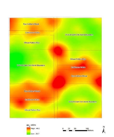 8 Electrical Conductivity Map Using Kriging Method Of Interpolation