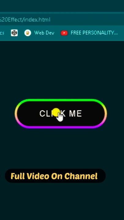 Creating Glowing Button Hover Effects Using Css Short Video Vikash Abhay Youtube