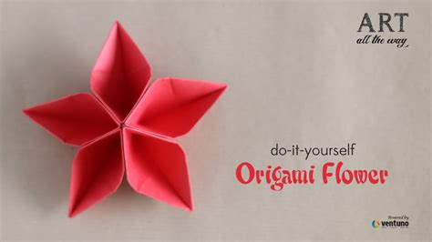 How To Fold Origami Flower Do It Yourself Youtube