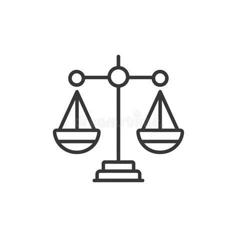 Balanced Scales Of Justice Legal Equality Concept Stock Vector