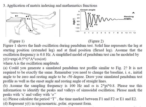 Solved 3 Application Of Matrix Indexing And Mathematics