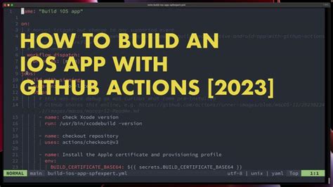 Andrew Hoog On Linkedin How To Build An Ios App With Github Actions [2023]