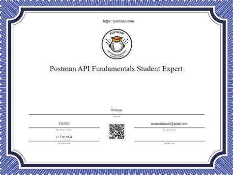 Ishaan Nomani On Linkedin Postman Api Studentexpert Certification