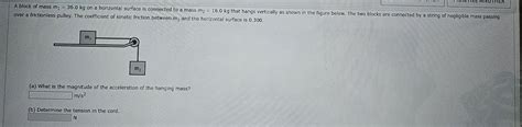 Solved A Block Of Mass M Kg On A Horizontal Surface Is Chegg