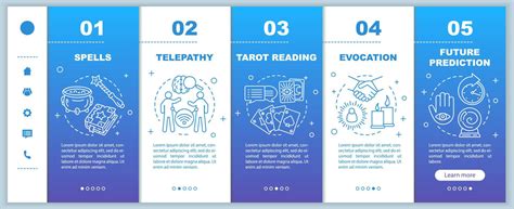 Magic Services Onboarding Mobile Web Pages Vector Template Future Prediction Responsive