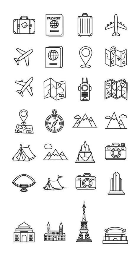 Collection Of Travel And Adventure Icons 73426601 Vector Art At Vecteezy