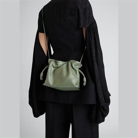 Loewe Flamenco Mini Napa Drawstring Clutch Bolsas Bolsa Artesanal