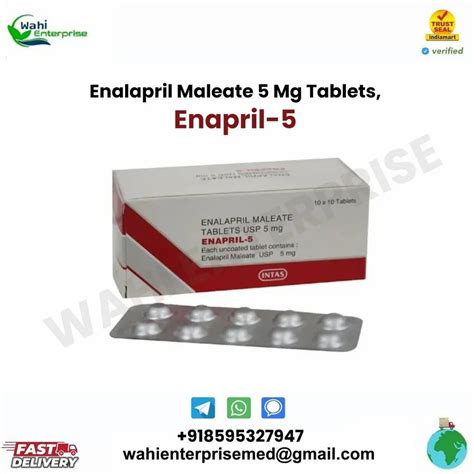 Enalapril Maleate 5 Mg Tablets At Best Price In New Delhi By Wahi Enterprises Id 2851013390191