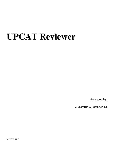 Upcat Reviewer Guide 2020 Tips And Practice Questions Studocu