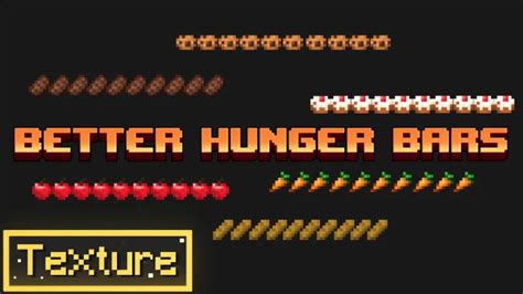 Better Hunger Bars Variety Food Ui Minecraft Texture Pack