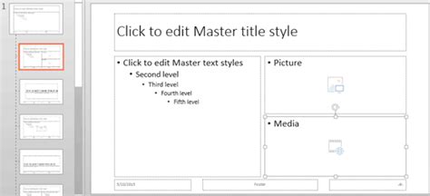 Inserting New Placeholders Within Slide Layouts In Powerpoint 2013 For