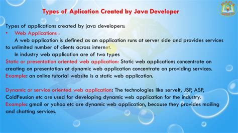 Lesson 03 J2ee Basics Types Of Application Created By Java