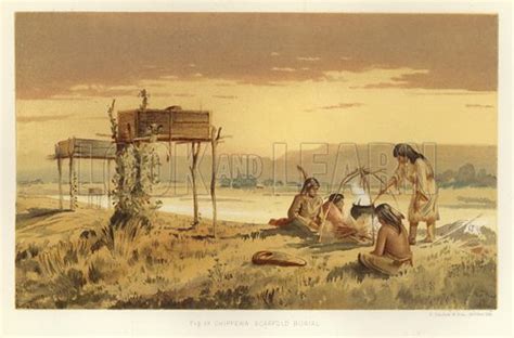 Chippewa Scaffold Burial Stock Image Look And Learn