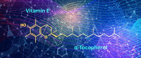 Alpha Tocopherol Vitamin E Chemical Formula And Skeletal Structure A