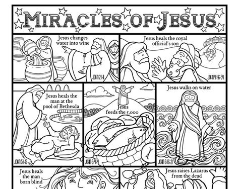 Miracles Of Jesus Coloring Sheet
