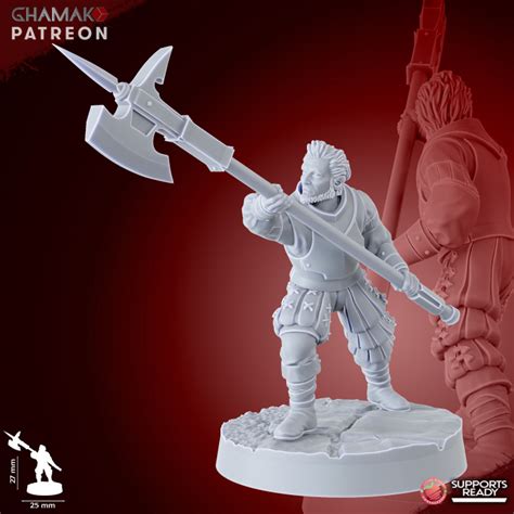 3d Printable Empire Infantrymen Halberdiers By Ghamak