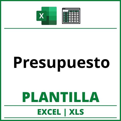 Formato De Presupuesto De Un Proyecto Excel Xls