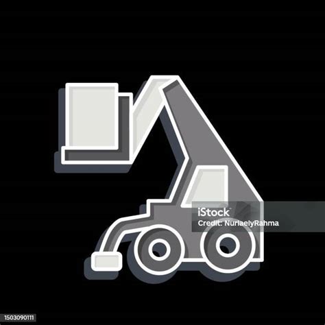 아이콘 텔레핸들러 건설 차량 기호와 관련이 있습니다 광택 스타일 심플한 디자인 편집 가능 간단한 그림 개체 그룹에 대한 스톡 벡터 아트 및 기타 이미지 Istock