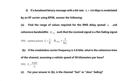 solved 2 if a baseband binary message with a bit rate r