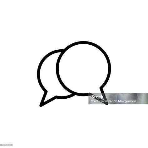 Bubble Chat Icon Simple Thin Line Outline Vector Of Chat Bubble Icons For Ui And Ux Website Or