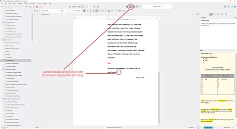 Scriveners Typewriter Scrolling Mode Inkit Publishing