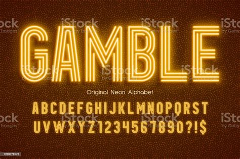 네온 라이트 3d 알파벳 엑스트라 빛나는 현대 타입 0명에 대한 스톡 벡터 아트 및 기타 이미지 0명 3차원 형태 Led 조명 Istock