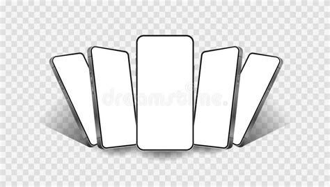 Realistic Smartphone Mockup Mobile Phone Mockup Stock Illustration