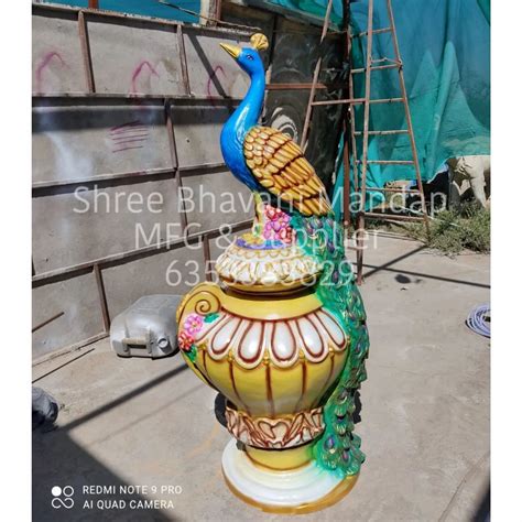 Fiber Peacock Statue Peacock Pot For Decoration At Rs 6499 In Ahmedabad