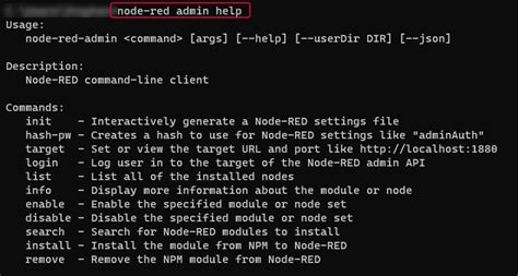 How Can I Use The Node Red Command Line General Node Red Forum