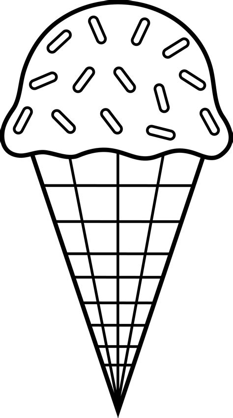 Ice Cream Cones To Color Ice Cream Cone Coloring Pattern Printable