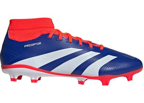 Adidas Predator League Sock Fg Lucid Blue Cloud White Solar Red Mens