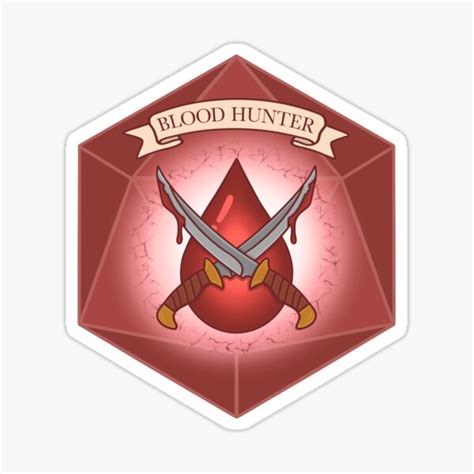 Blood Hunter Class Sticker For Sale By Arkroogs Redbubble