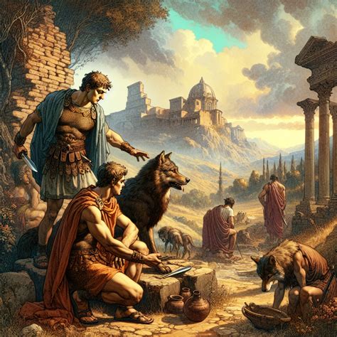 The Myth Of The Founding Of Rome Romulus Remus And The She Wolf