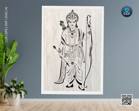 Lord Ram Vector For Laser Cut Cnc Digital Files Cdr Dxf Eps Svg