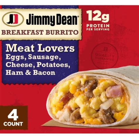 Jimmy Dean Meat Lovers Frozen Breakfast Burritos 17 Oz Kroger