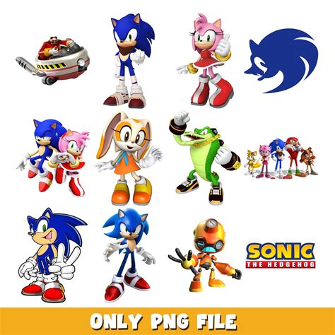 Sonic The Hedgehog Friends Png Sonic Bundle Png Cartoon Png