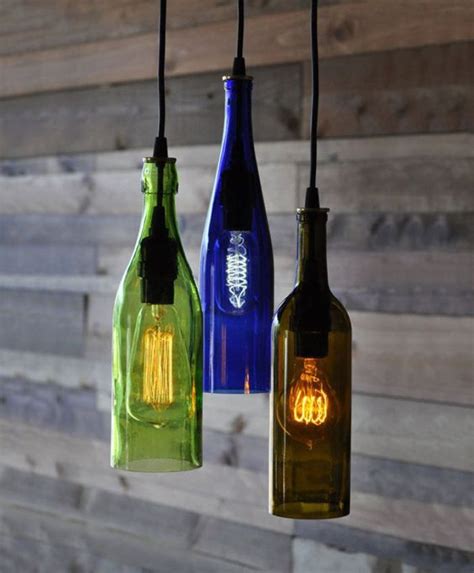 Luminárias De Garrafas De Vidro Recicladas Artesanato Decorativo