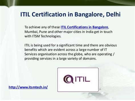 Get Itil Intermediate Certification In Mumbai Pune And Delhi