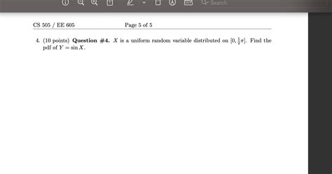 solved 10 ﻿points ﻿question 4 x ﻿is a uniform random