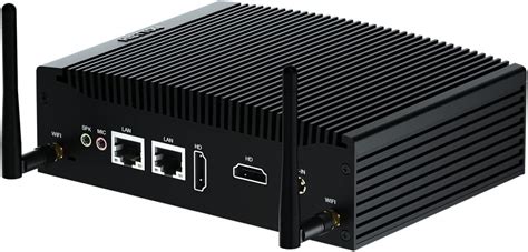 HISTTON Dual Core Fanless Mini PC Industrial PC Core I U DDR GB RAM GB SSD Dual LAN
