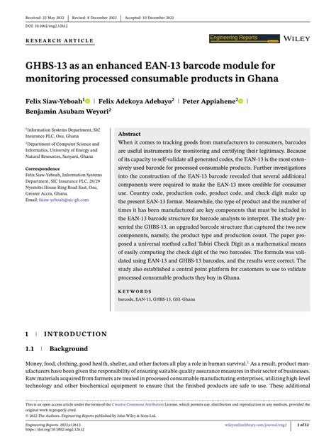 Pdf Ghbs 13 As An Enhanced Ean 13 Barcode Module For Monitoring