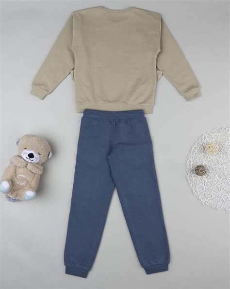 Jogger Bambina Beigeblu Con Stampa Prénatal