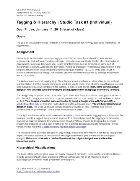 Pdf Tagging And Hierarchy Studio Task 1 Individual · Tagging