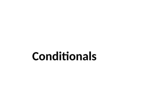 Second Conditional Pptx