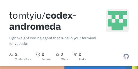 Github Tomtyiu Codex Andromeda Lightweight Coding Agent That Runs In Your Terminal For Vscode