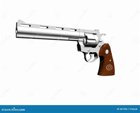 Python 8in Het Pistool Van De Jager Stock Illustratie Illustration Of Vuurwapen Illustratie
