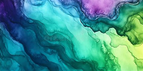 Cosmic Aurora Watercolor Texture For Fantasy Art Space Themed Design