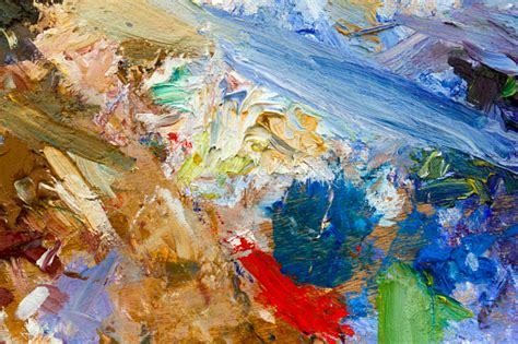 연예인 기름 또는 아크릴 페인트 팔레트 반 추상 클로즈업 0명에 대한 스톡 사진 및 기타 이미지 0명 그림 그리기 다중 색상 Istock