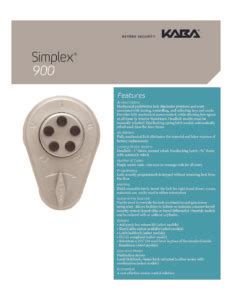 Kaba Simplex 900 Push Button Mechanical Digital Lock