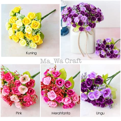 Jual Bunga Mawar Artificial Mawar Kecil Mawar Imut Mawar Palsu Mawar21